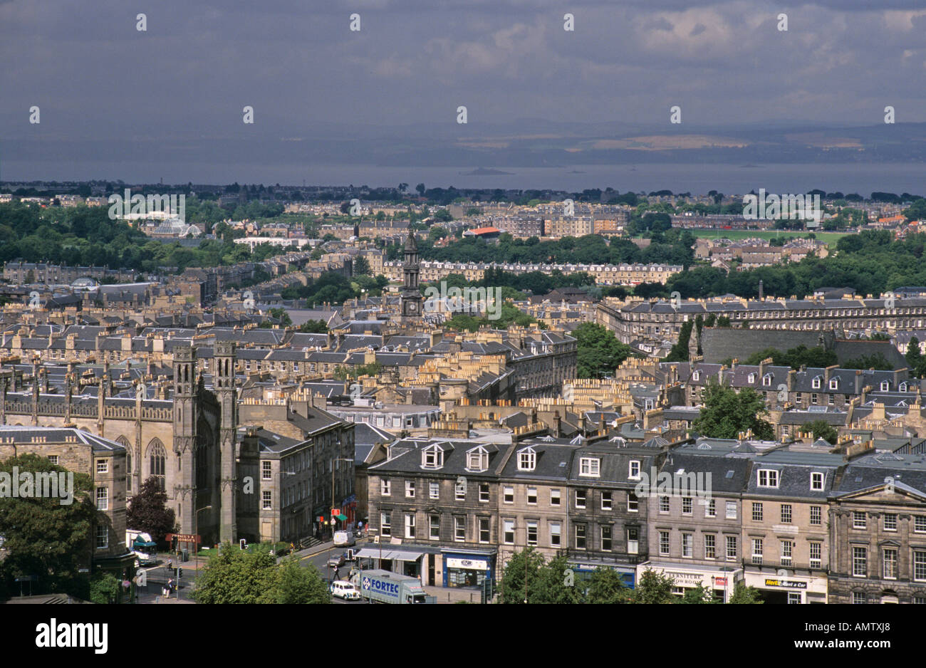 Sea view across new town, Edinburgh, Scotland Stock Photo - Alamy