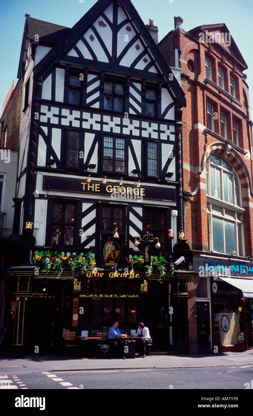 The George pub a timber framed building on the Strand, London, WC1 ...