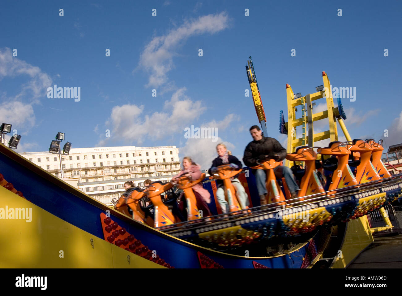 Pier Hill Adventure Island funfair Southend on Sea Essex GB UK Stock ...