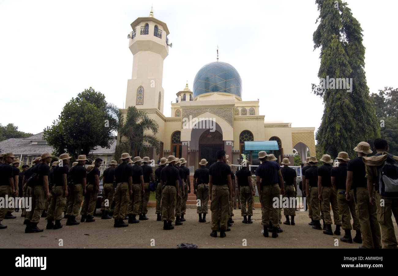 New Indonesian Army troops stand at attention in the morning before ...