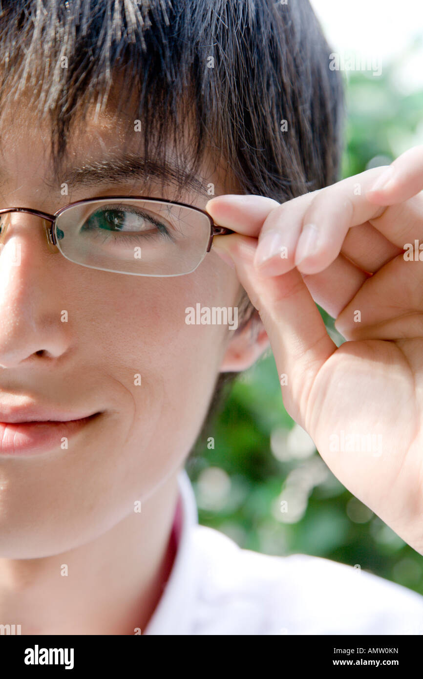 Man wearing glasses Stock Photo - Alamy