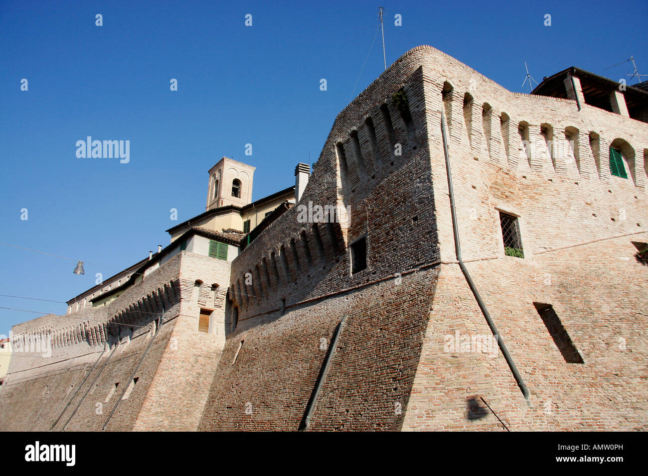 A section of the medieval walled city of Jesi.Le Marche Italy Stock ...