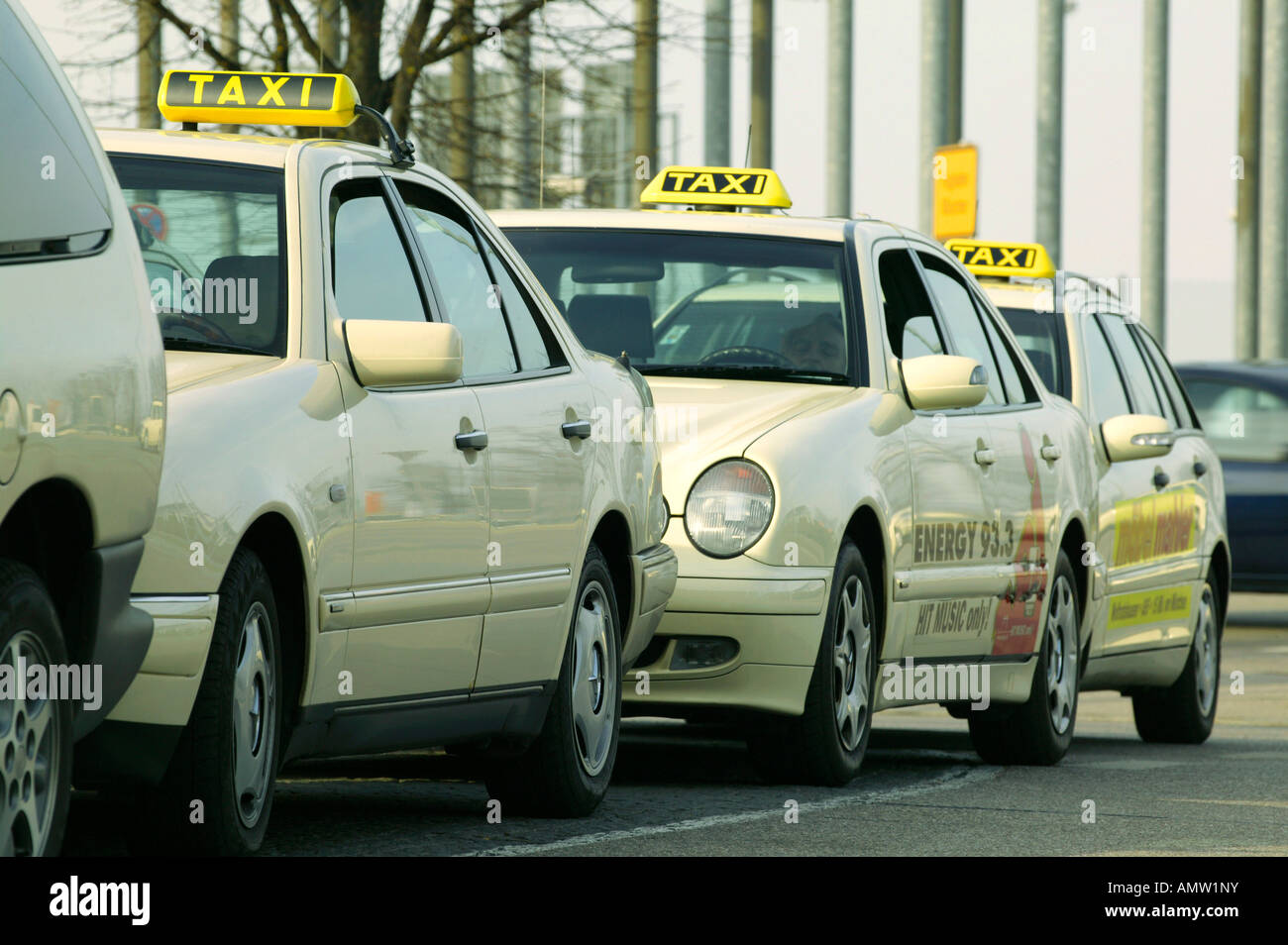 German taxi stand Stock Photo - Alamy