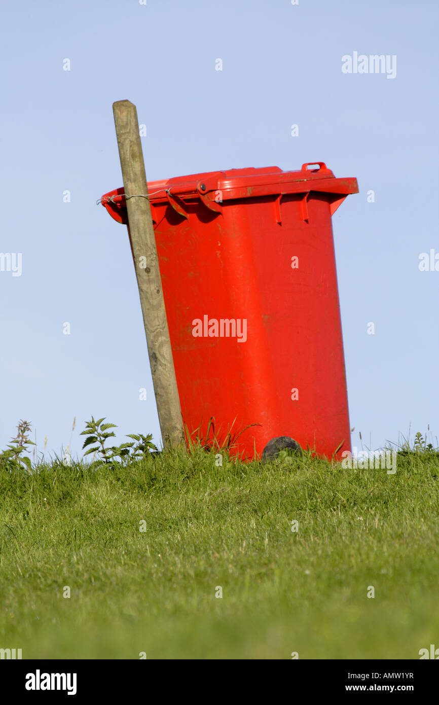 Bright Red Bin Stock Photo - Alamy