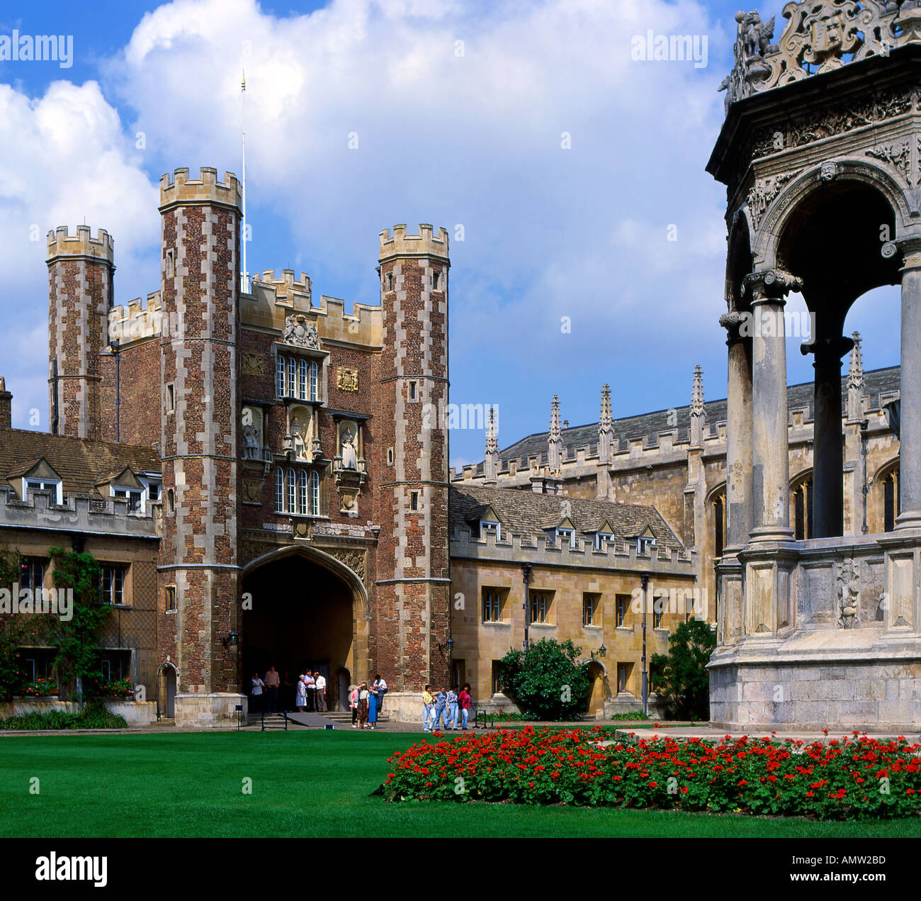 The Great Court at Trinity College Cambridge England Stock Photo - Alamy