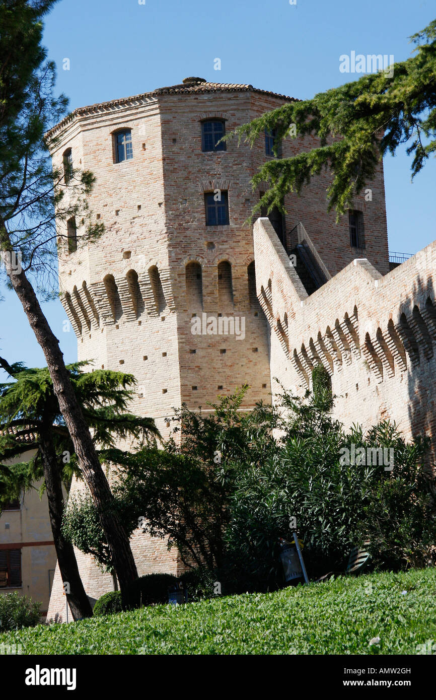 A section of the medieval walled city of Jesi.Le Marche Italy Stock ...