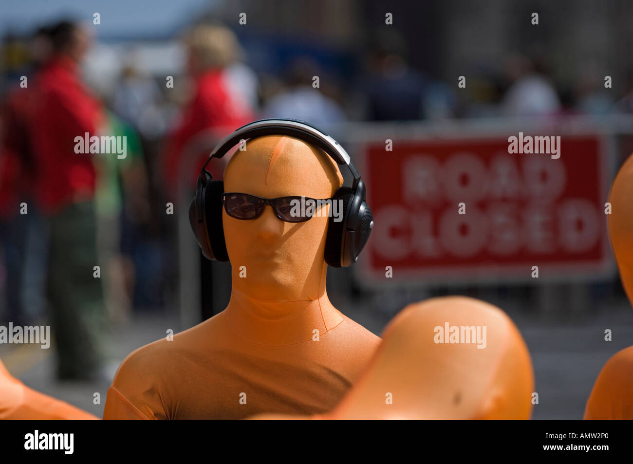 Street performance of the Eyeball Theatre Stock Photo - Alamy