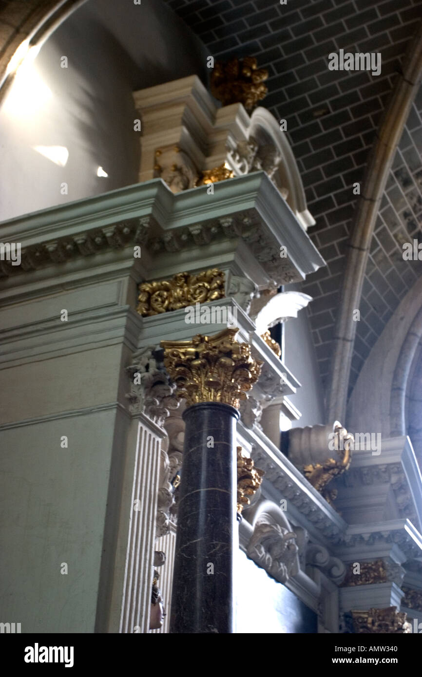columns in a church in france Stock Photo - Alamy