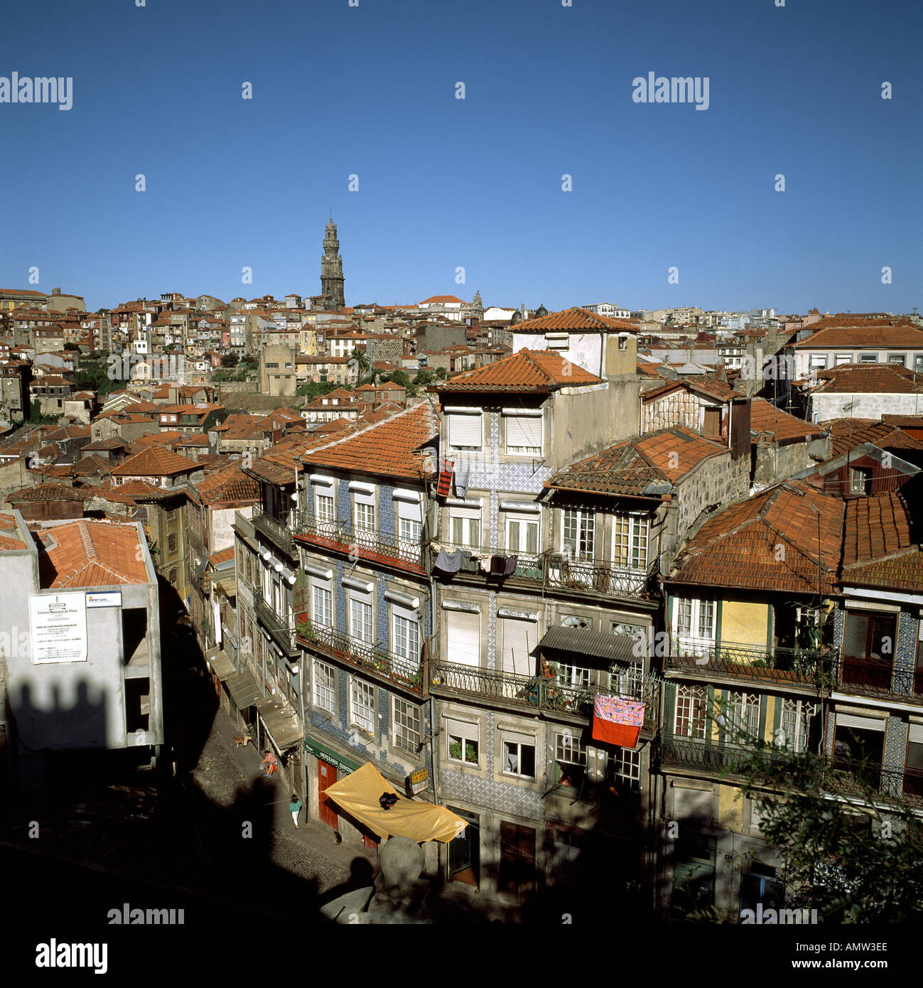 PORTUGAL PORTO TOWN SKYLINE ANCIENT HOUSES AND ROOFS EUROPE Stock Photo ...
