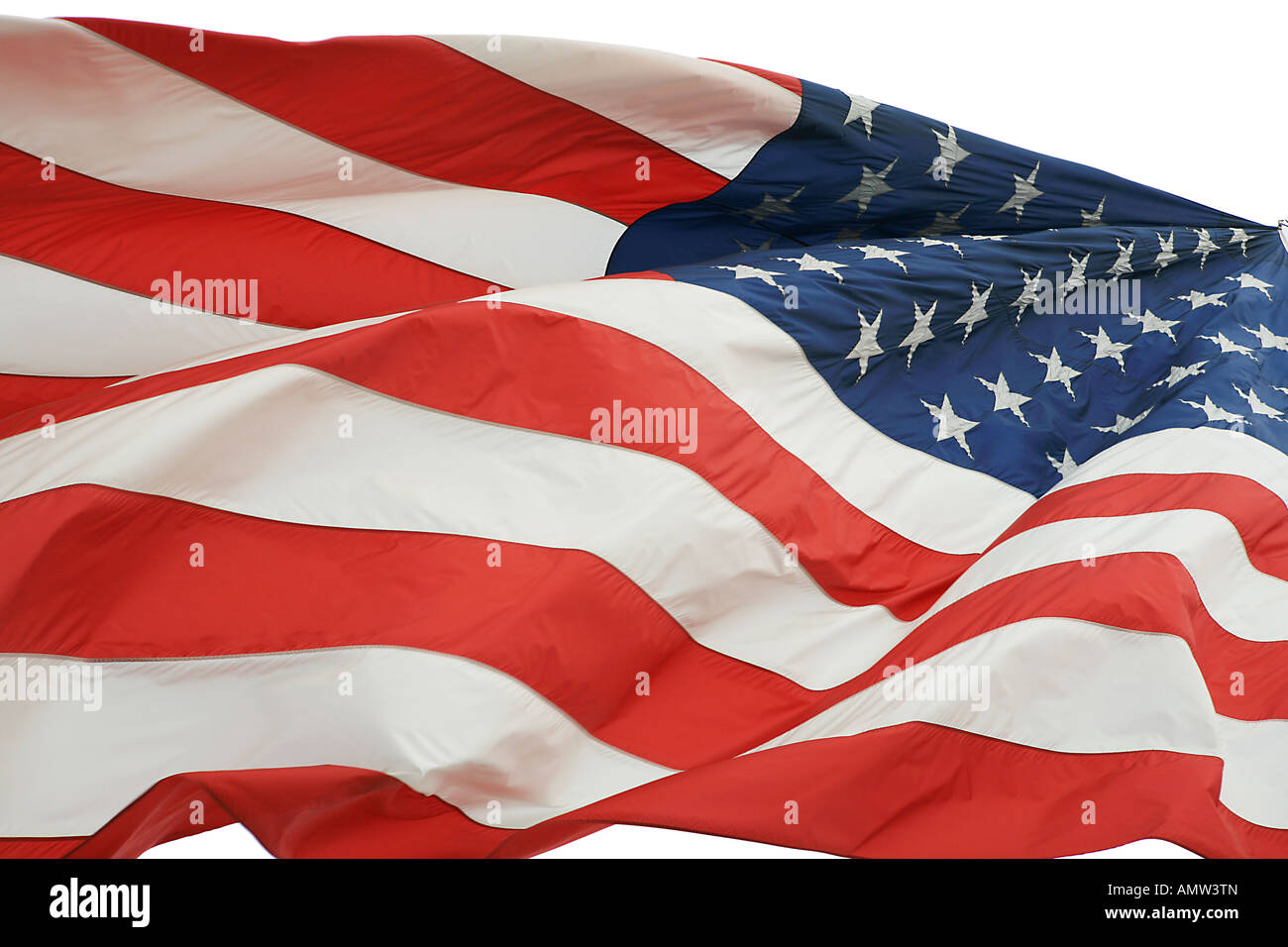American flag isolated on white background Stock Photo - Alamy