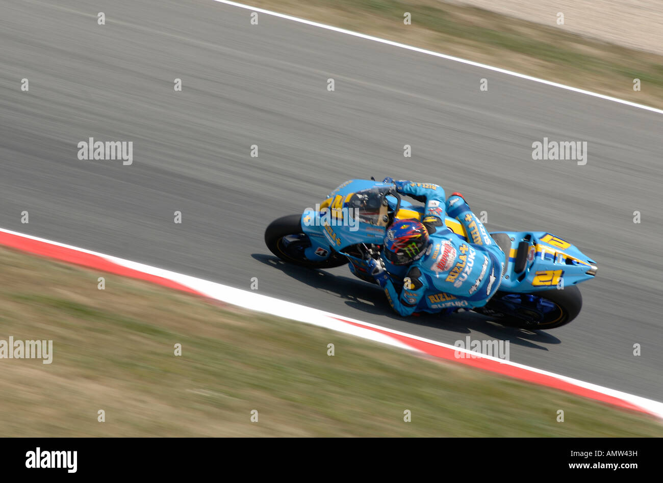 John Hopkins of the Rizla Suzuki MotoGP team. 2007 Catalan Moto GP ...