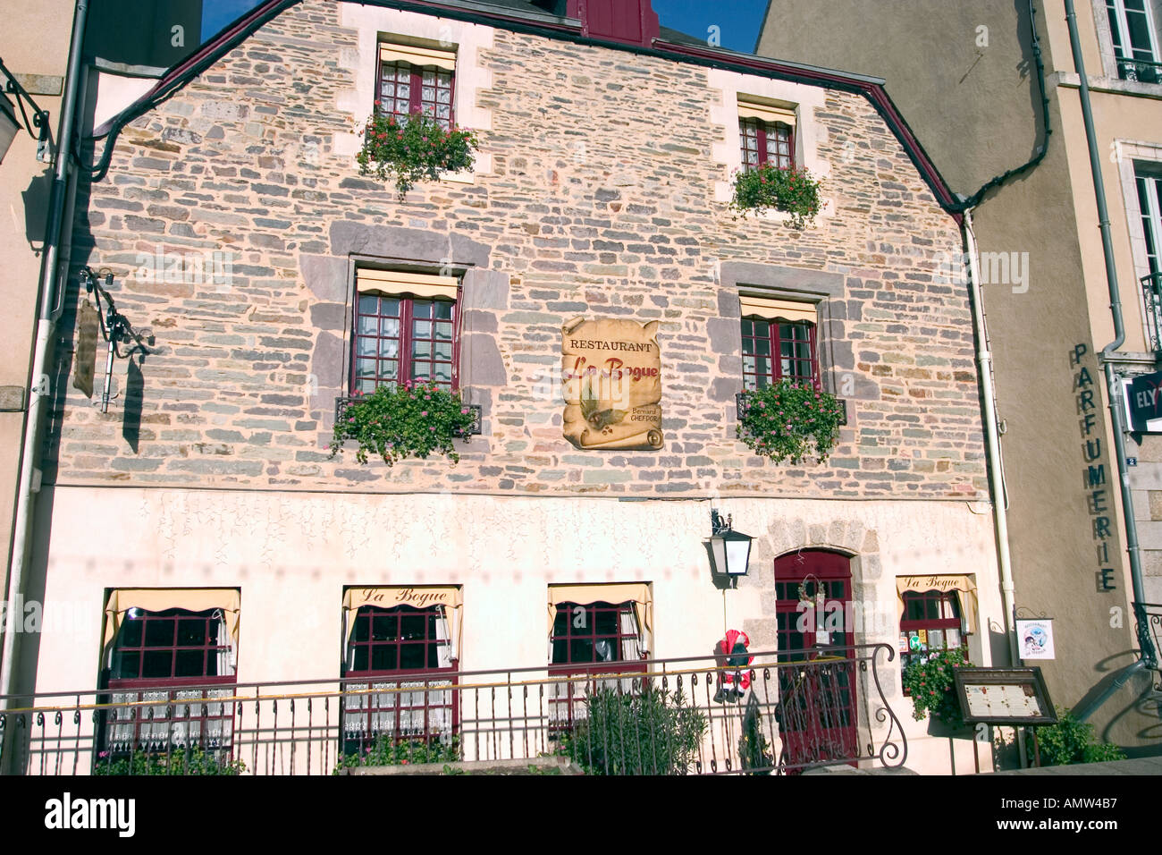 frontage of old house in redon britany france Stock Photo - Alamy