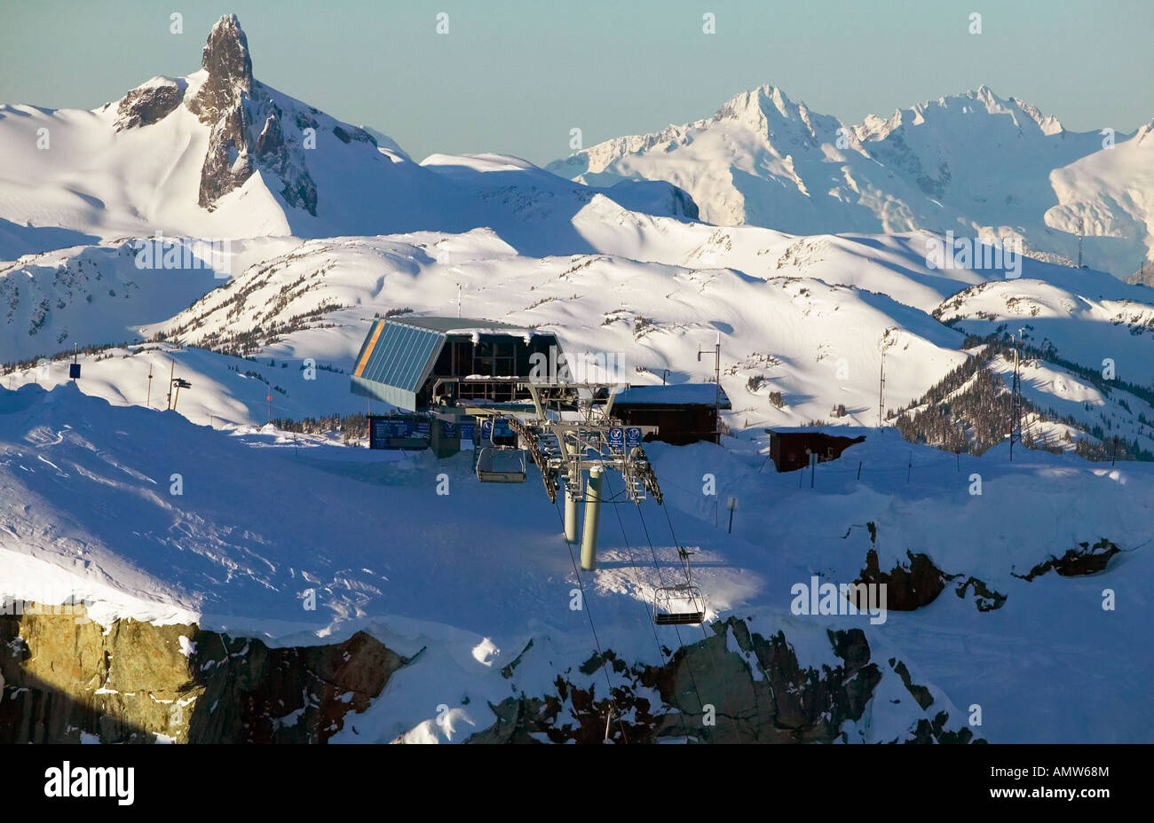 peak express chairlift black tusk and tantalus range in background ...