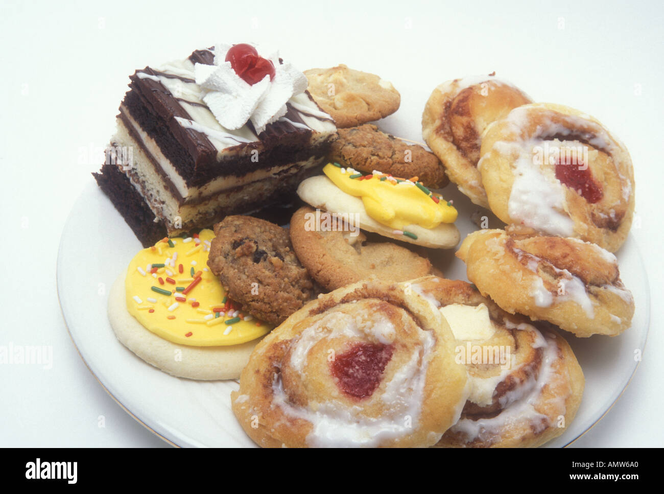 Plateful of Baked Sweets Stock Photo - Alamy