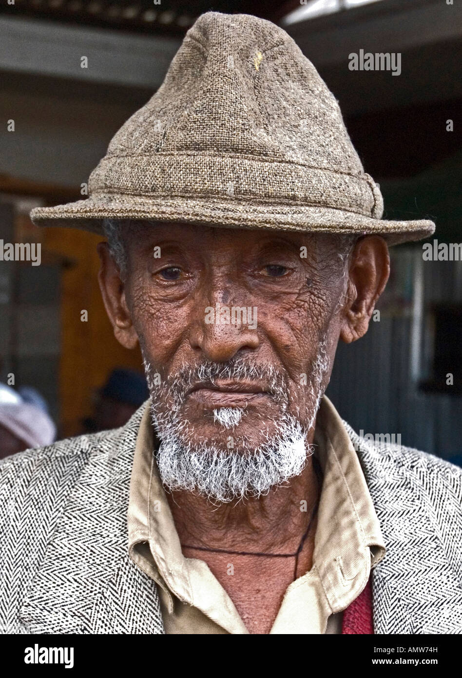 Elderly Ethiopian man Stock Photo - Alamy