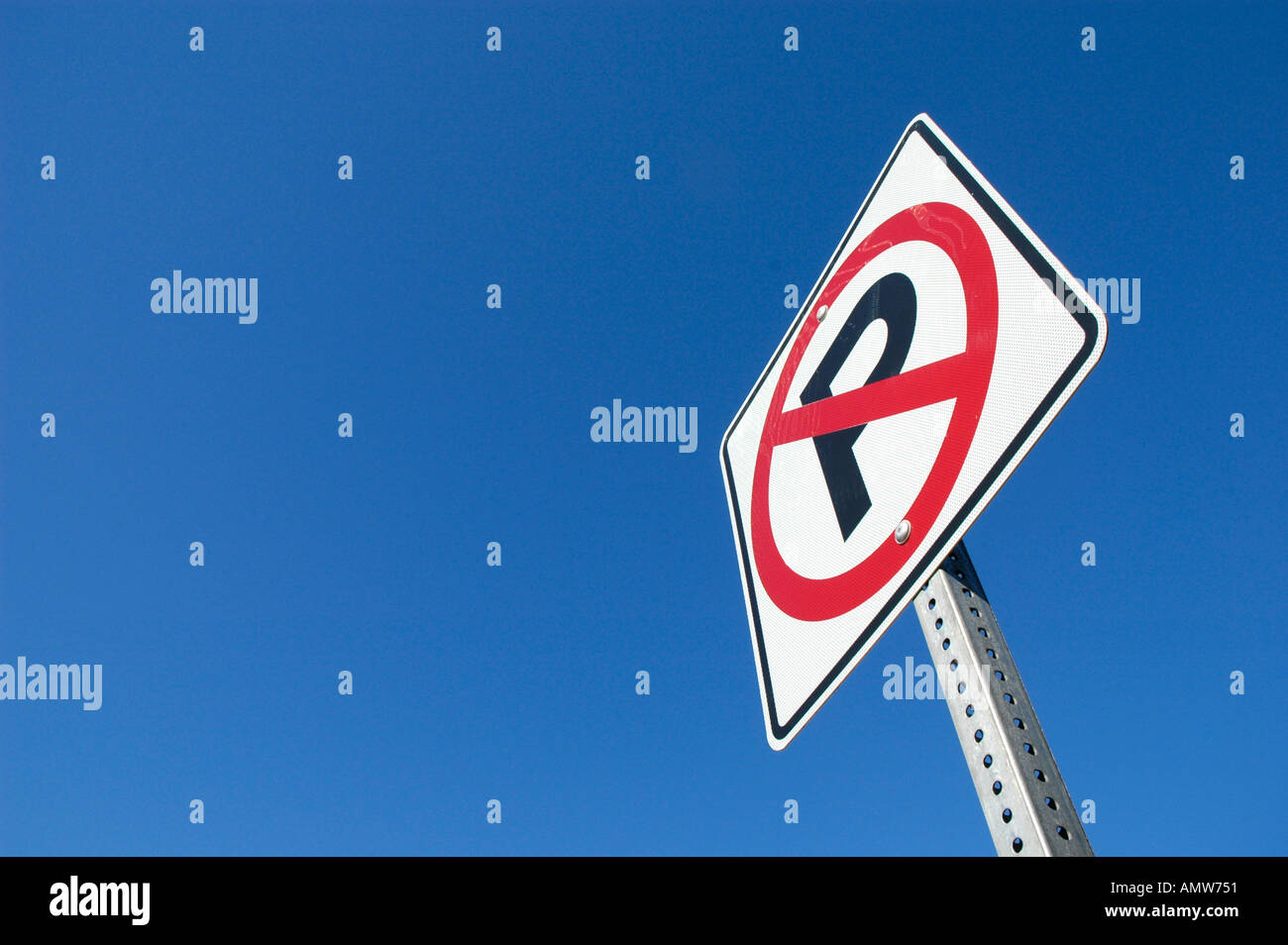 Freeway and road signs on the shoulder of the roadway bed Stock Photo ...