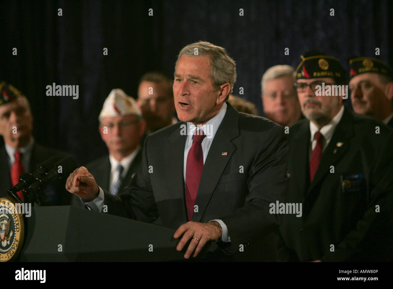 President George W Bush speaks on the Iraq War Supplemental legislation ...