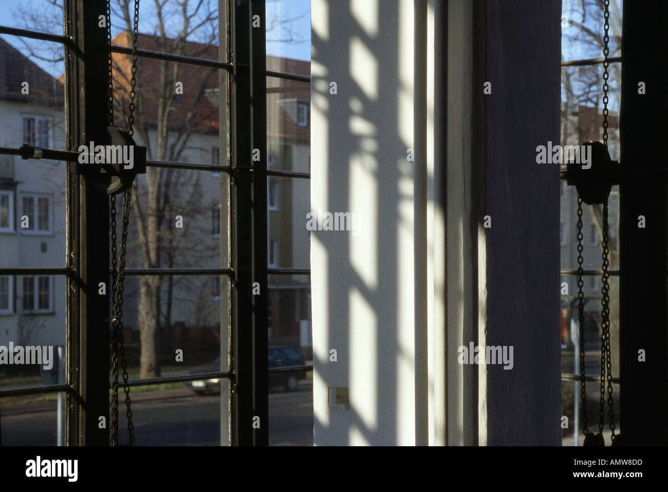 Bauhaus, Dessau, 1925 - 1926. Window detail. Architect: Walter Gropius ...