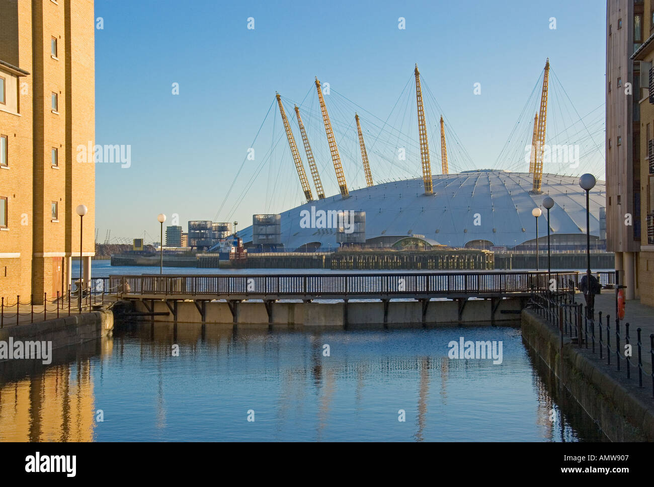 View of the O2 Dome, formerly the Millennium Dome in London from the ...