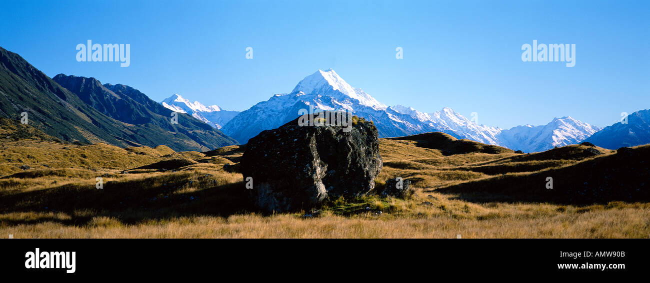 New Zealand Mount Cook Stock Photo - Alamy
