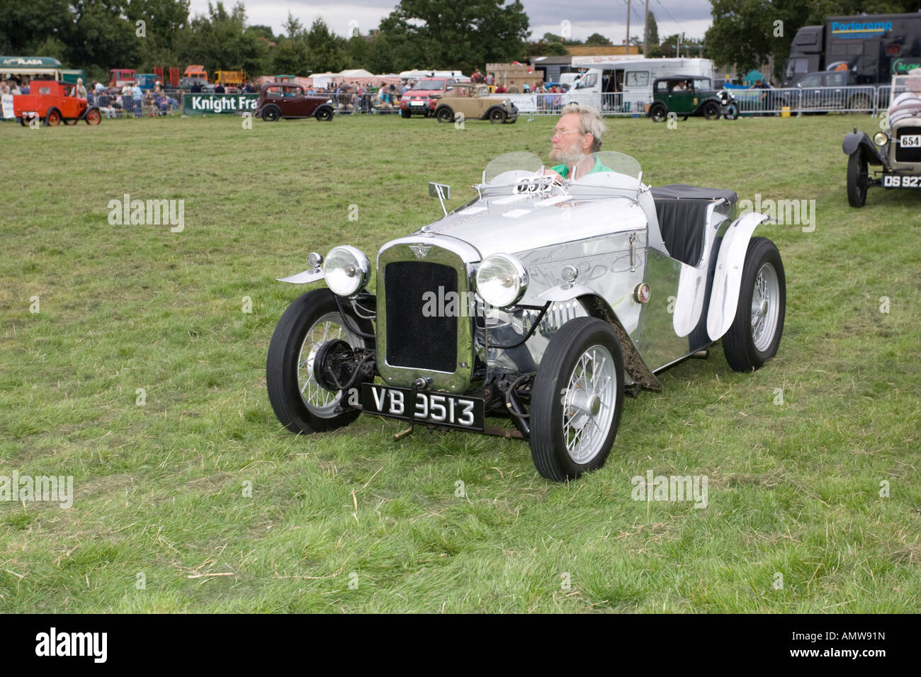 Vintage Austin 7 silver sports car Moreton Agricultural Show 2007 UK ...