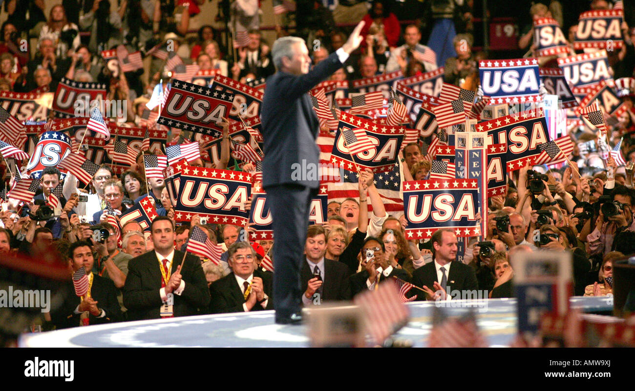 President George W. Bush addressing the Republican National Convention ...
