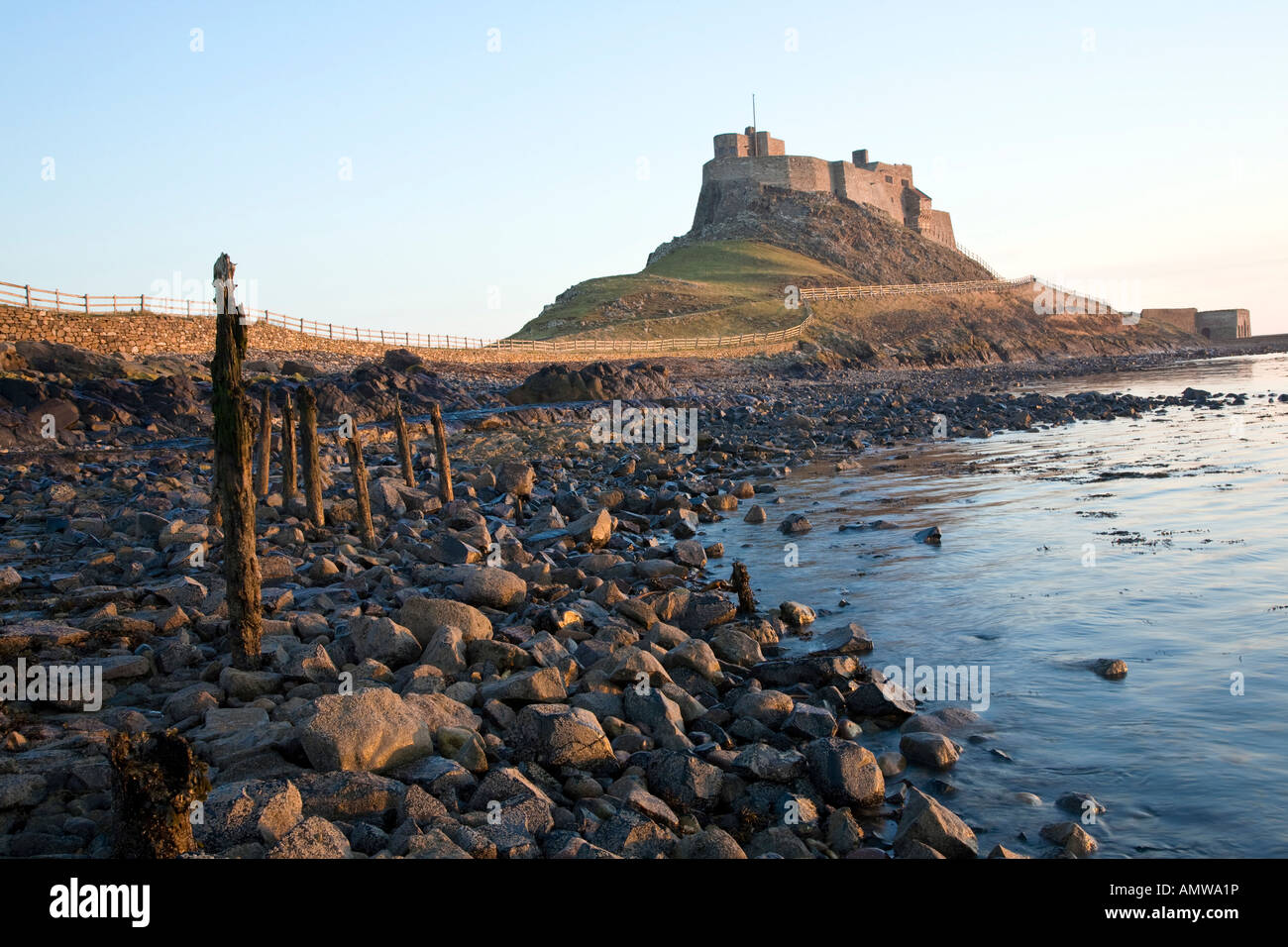 The Strategic landmark of Lindisfarne Castle. Holy Island, Berwick-upon ...