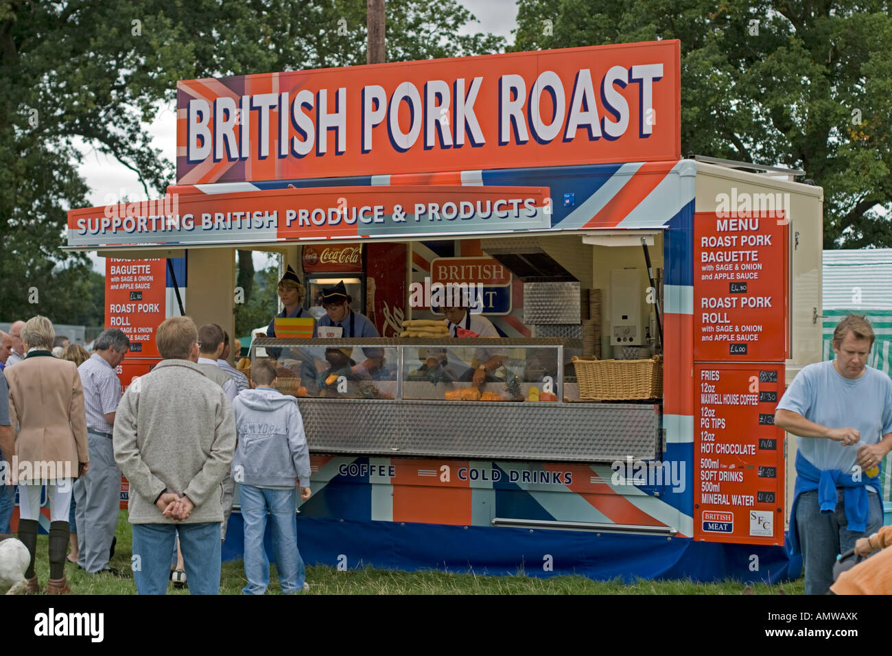 British Pork Roast catering stall supporting British produce Moreton ...