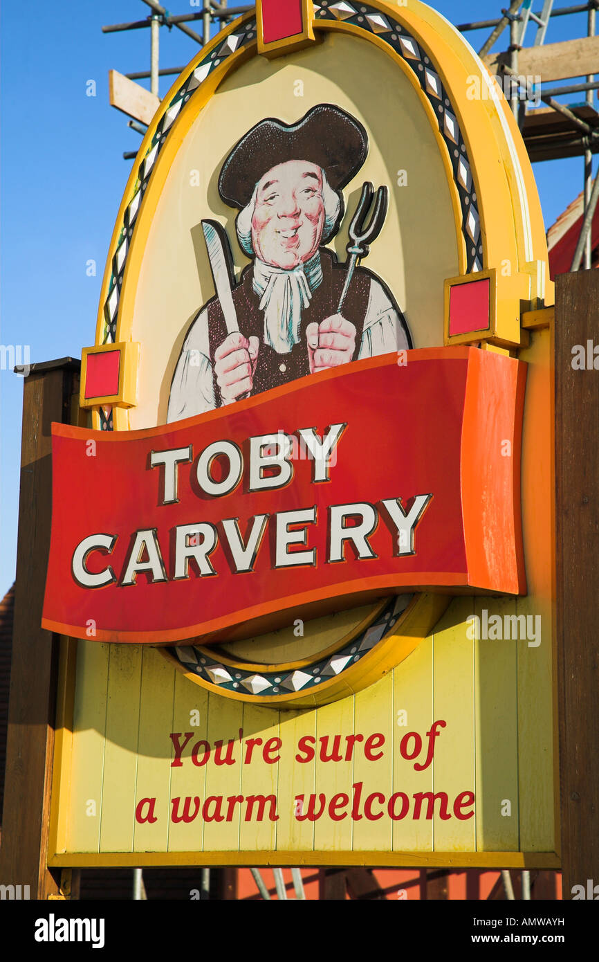 Toby Carvery sign outside a restaurant Stock Photo - Alamy