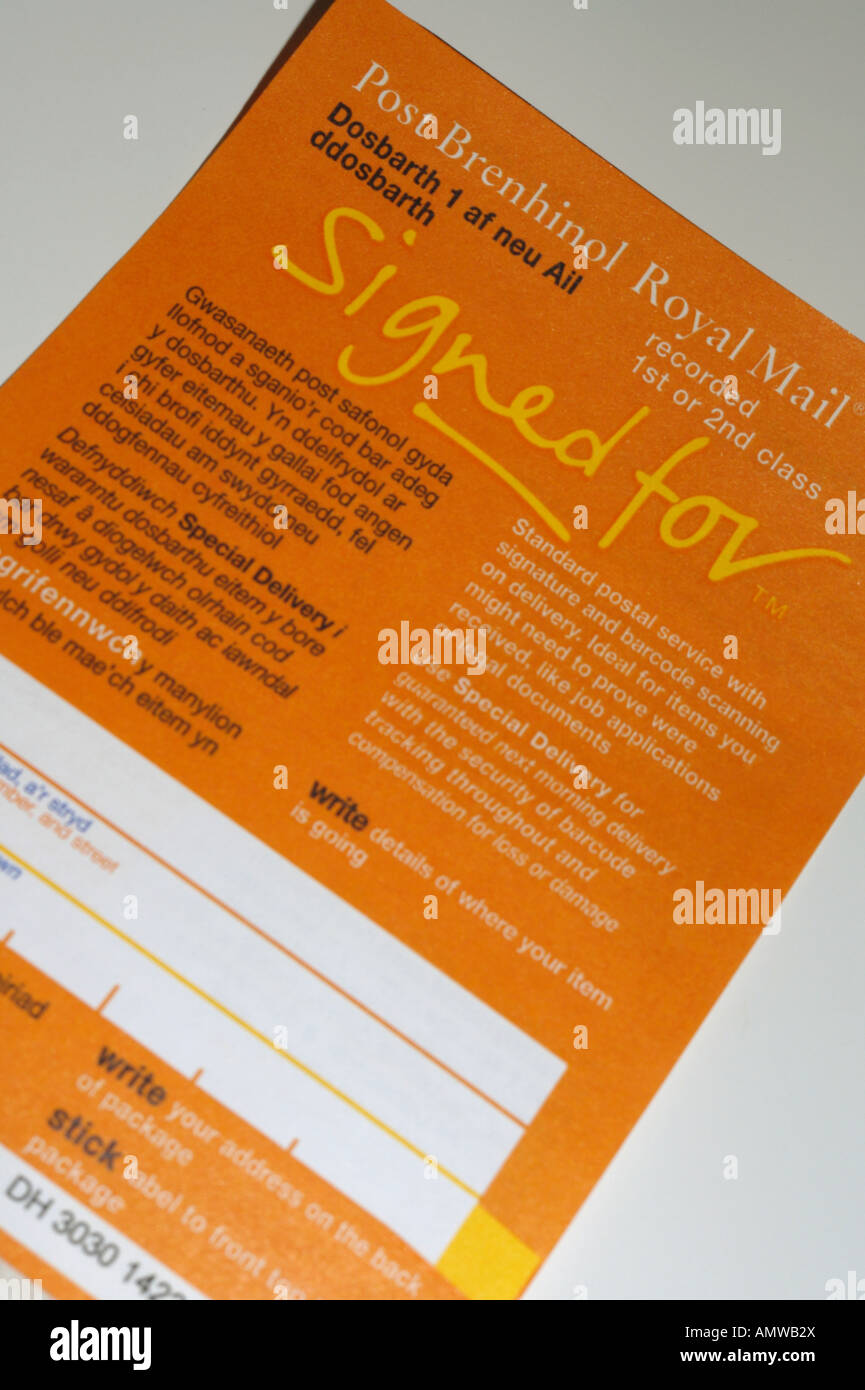 Delivery receipt form hi-res stock photography and images - Alamy