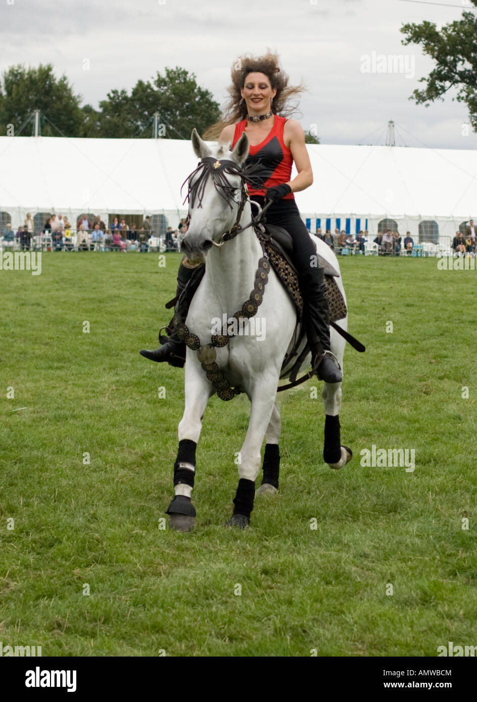 Stunt rider Sophia Sandow Alvarez Rockin Horse Productions team Moreton ...