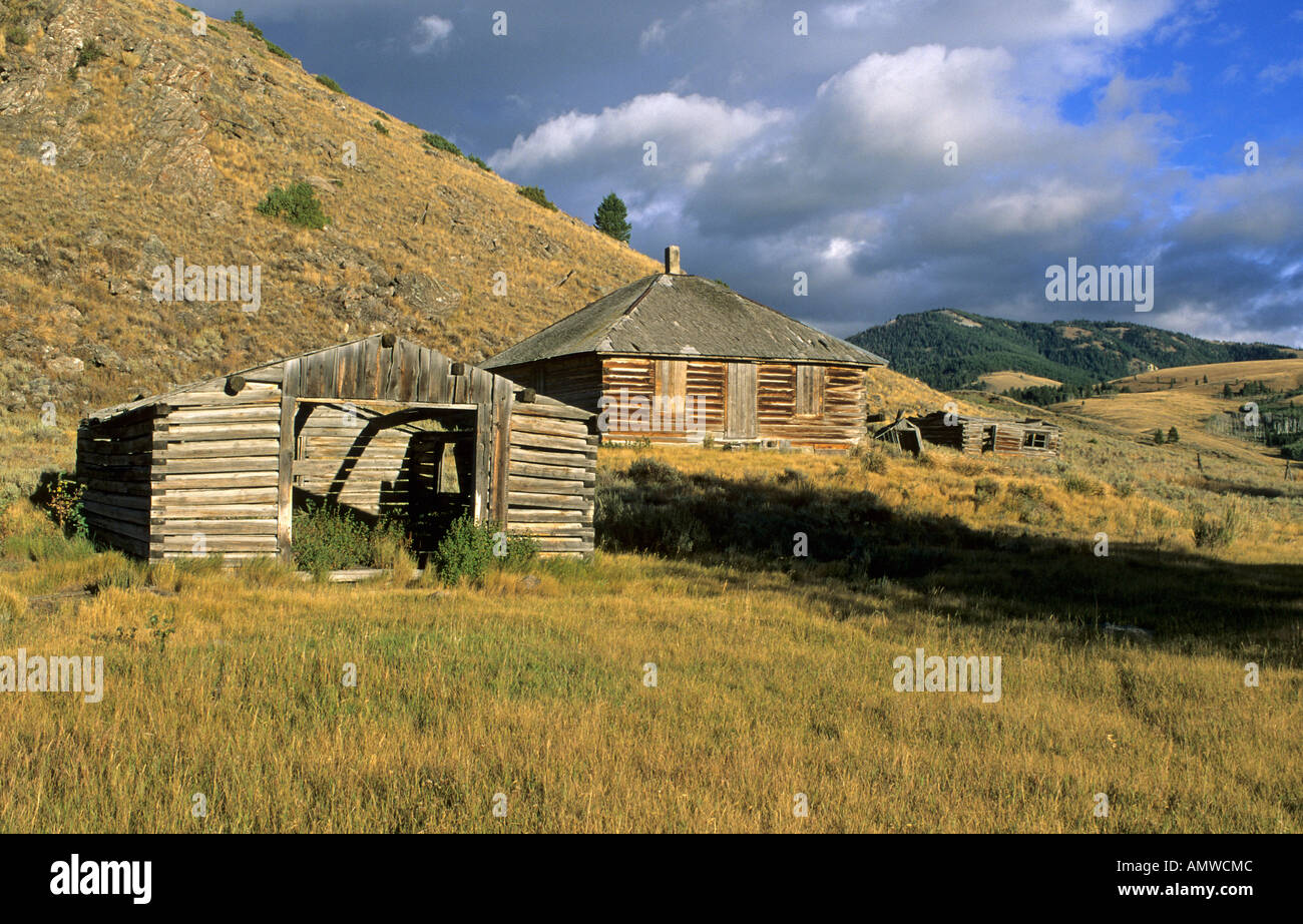 Old cabin at Red Rock Lakes Valley, Montana, USA Stock Photo - Alamy