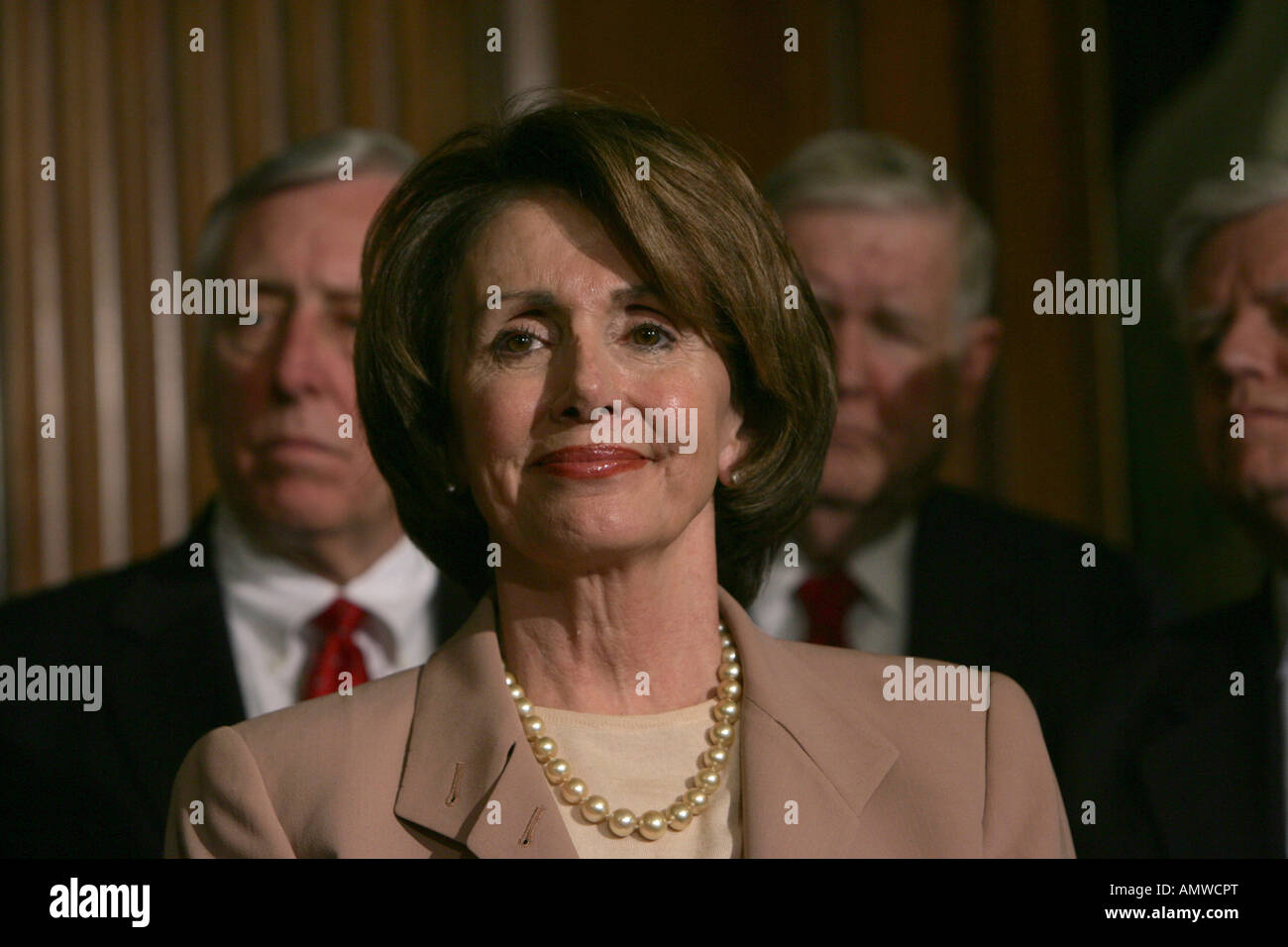 Speaker of the House Nancy Pelosi smiles after the passage of the vote ...