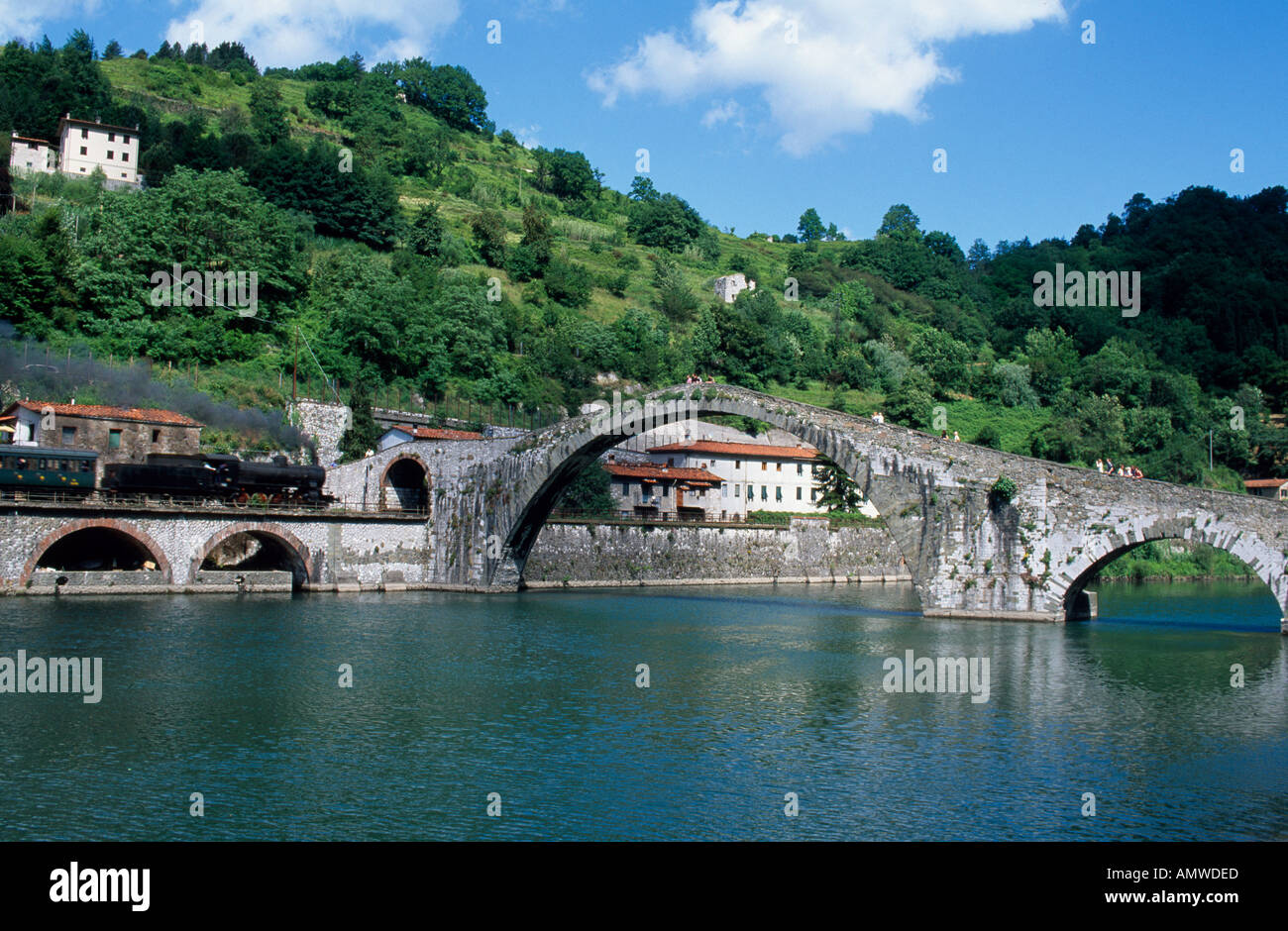 The famous hog backed bridge at Borgo a Mozzano ÒThe Devil s Bridge ...