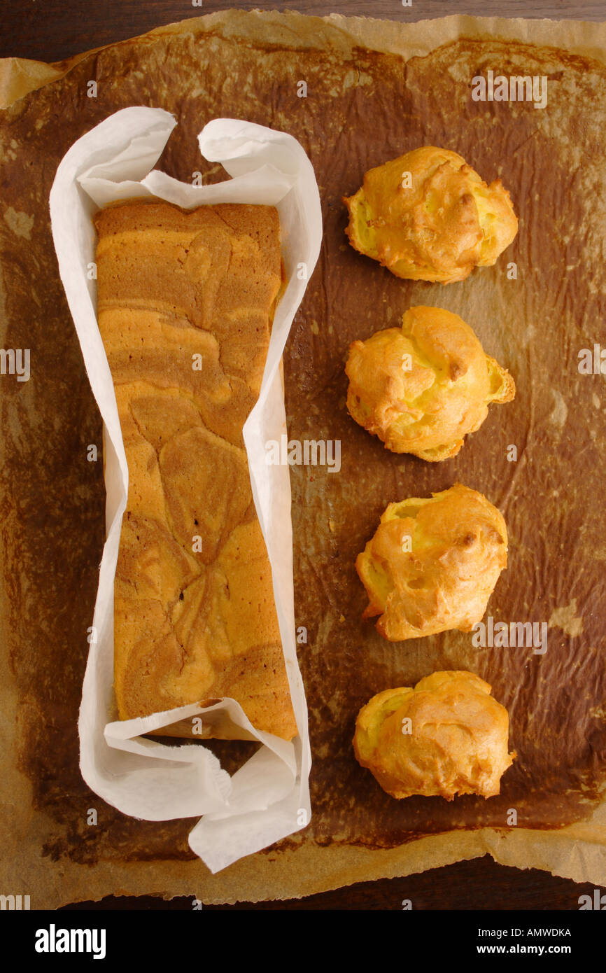 Different pastries in top view Stock Photo - Alamy