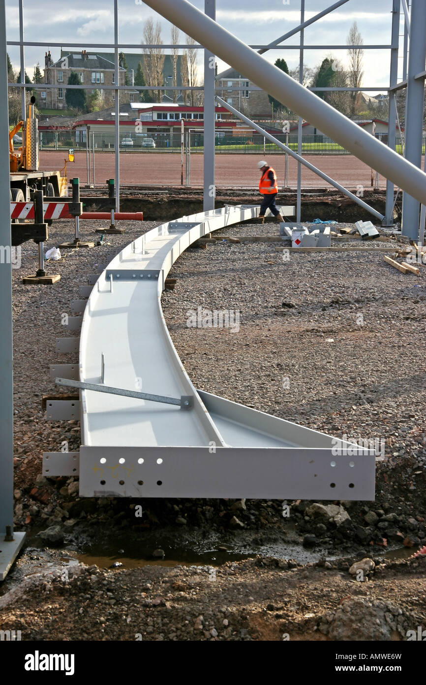 Steel Beam on construction site Stock Photo - Alamy