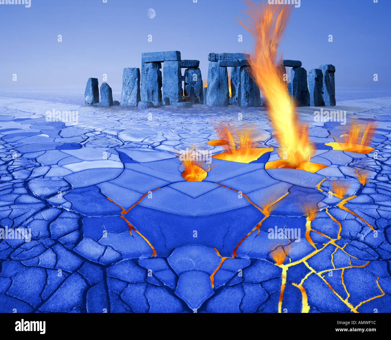 GB - DIGITAL CONCEPT: Stonehenge 3000 Stock Photo - Alamy