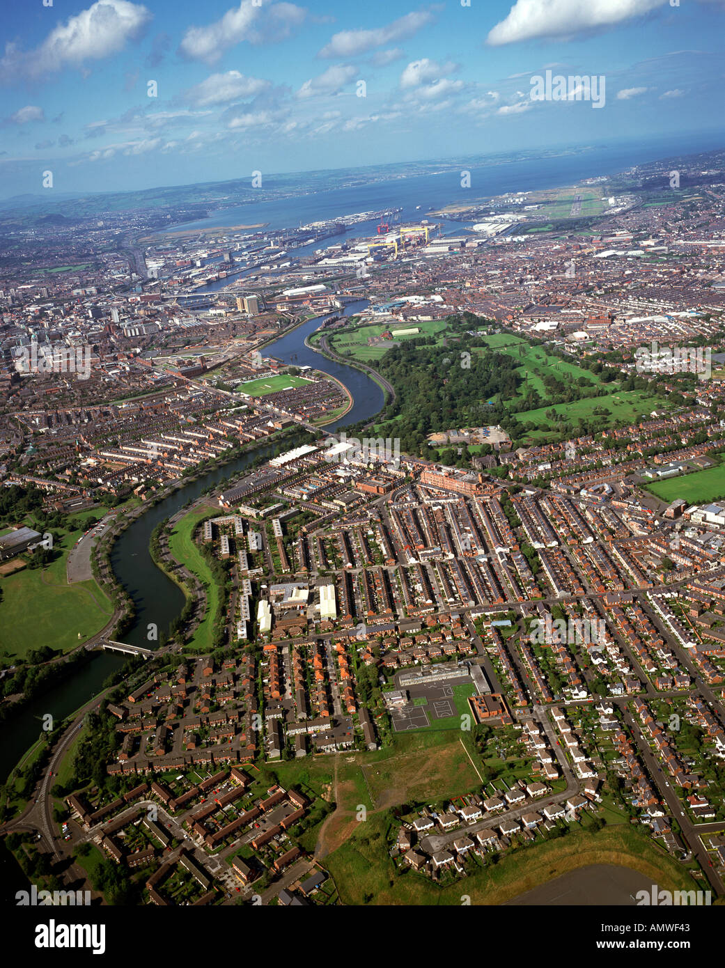 Aerial view belfast river lagan hi-res stock photography and images - Alamy