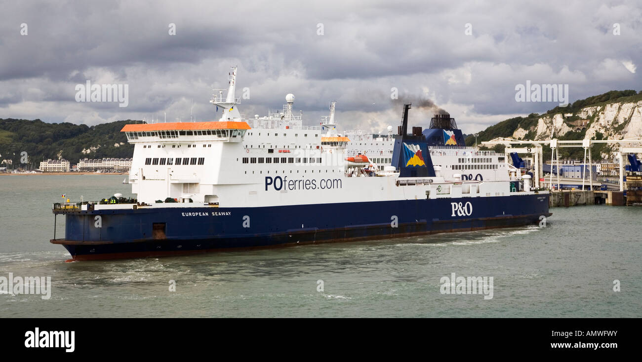 P&O ferry European Seaway sailing from Port of Dover England UK Stock ...