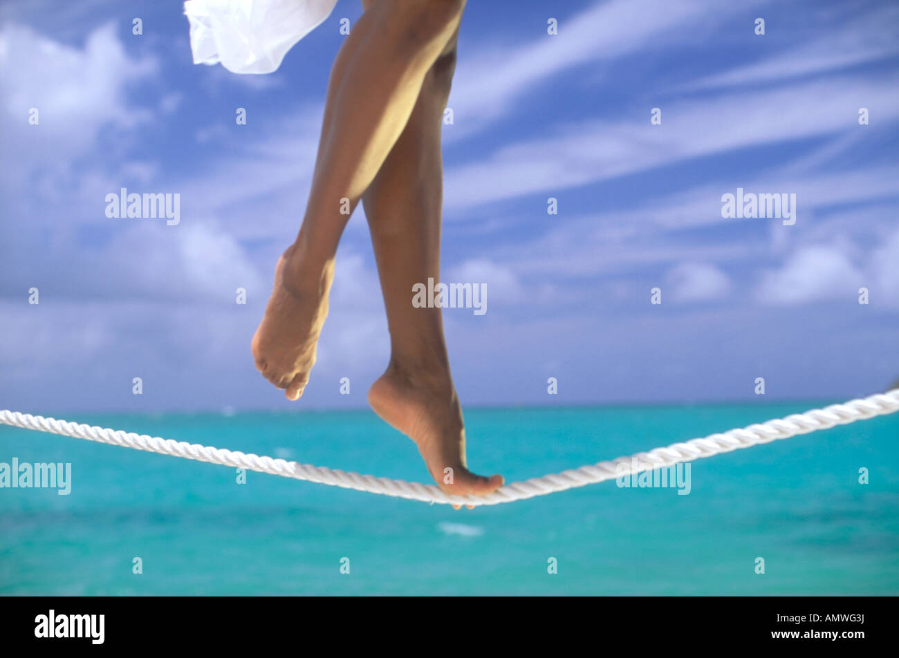 Tight rope feet hi-res stock photography and images - Alamy
