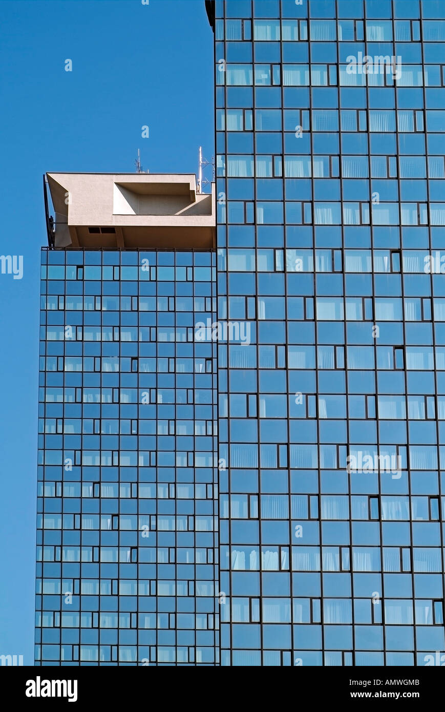 Office Tower Exteriors with Mirrored Glass Windows Stock Photo - Alamy