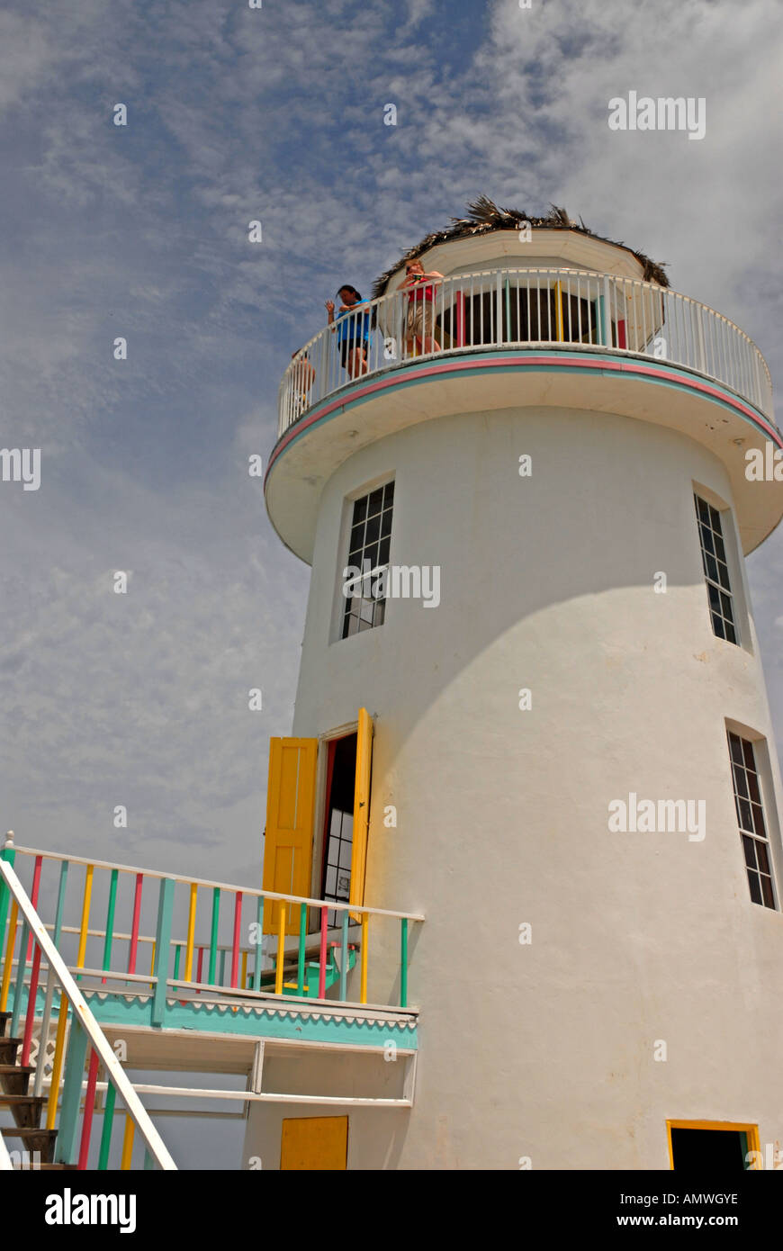 Bahamas Lighthouse Pearl Island off New Providence Nassau Stock Photo ...
