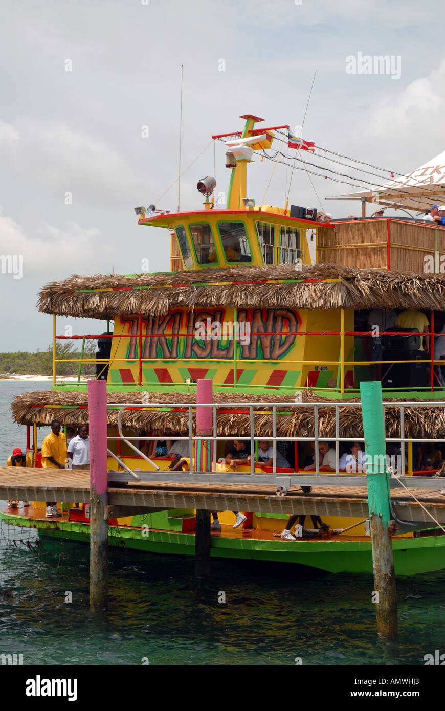 Bahamas Tiki Island party boat New Providence Stock Photo - Alamy