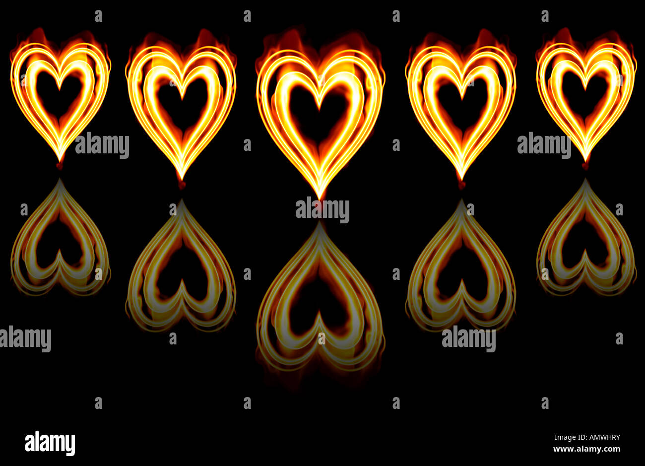 heart on fire to symbolise burning passion and love Stock Photo - Alamy