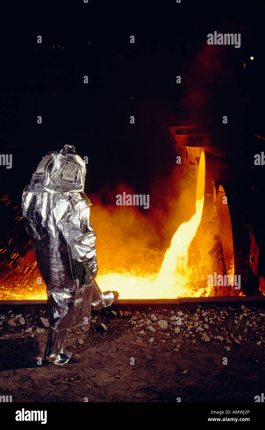 Us Steel At The Edgar Thomson Plant Photographed Pouring Slag ...