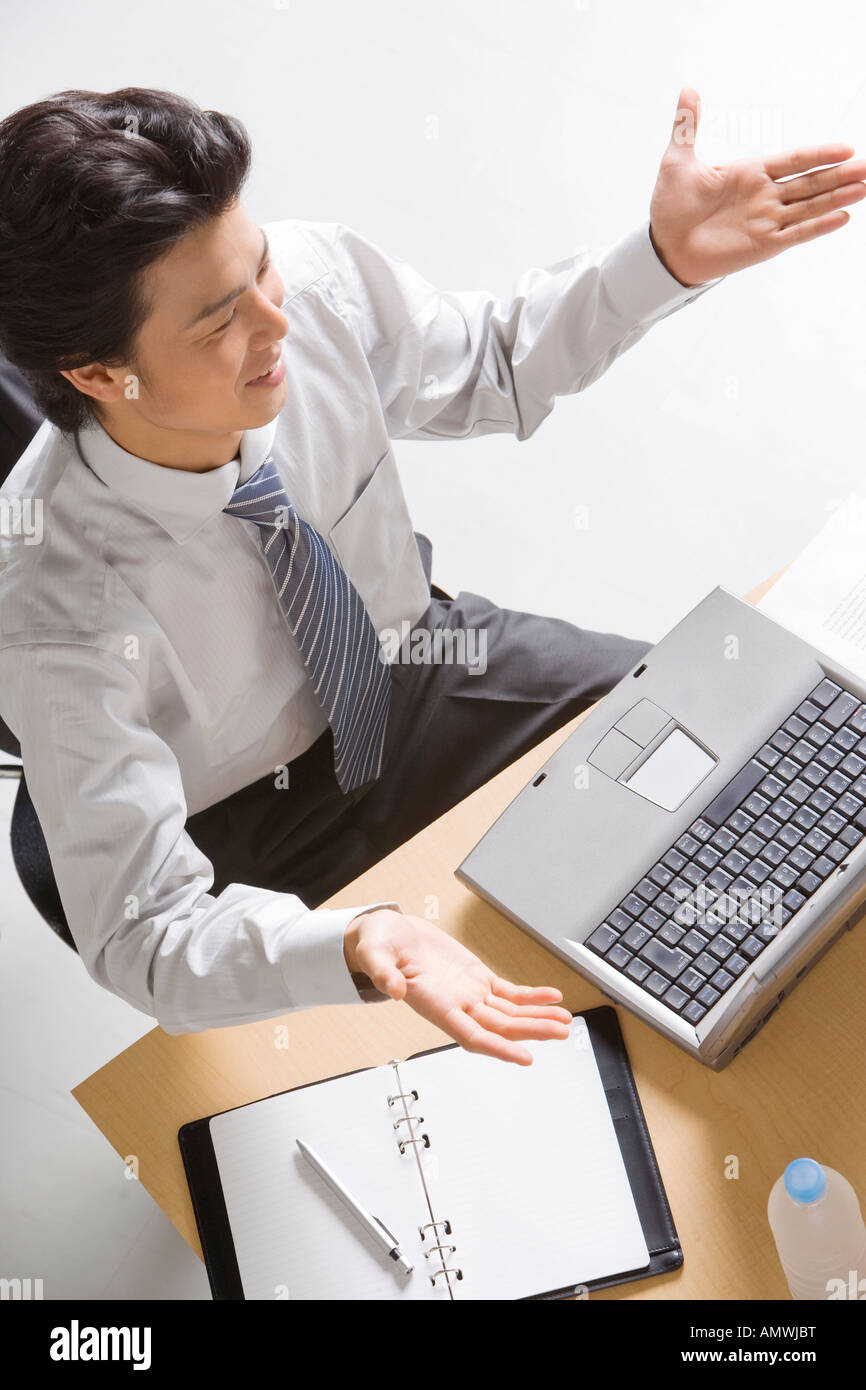 Young man handbook office hi-res stock photography and images - Alamy