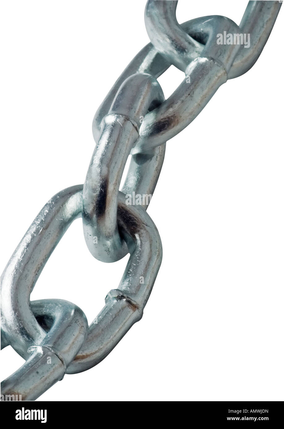 metal chain close up isolated on white Stock Photo - Alamy