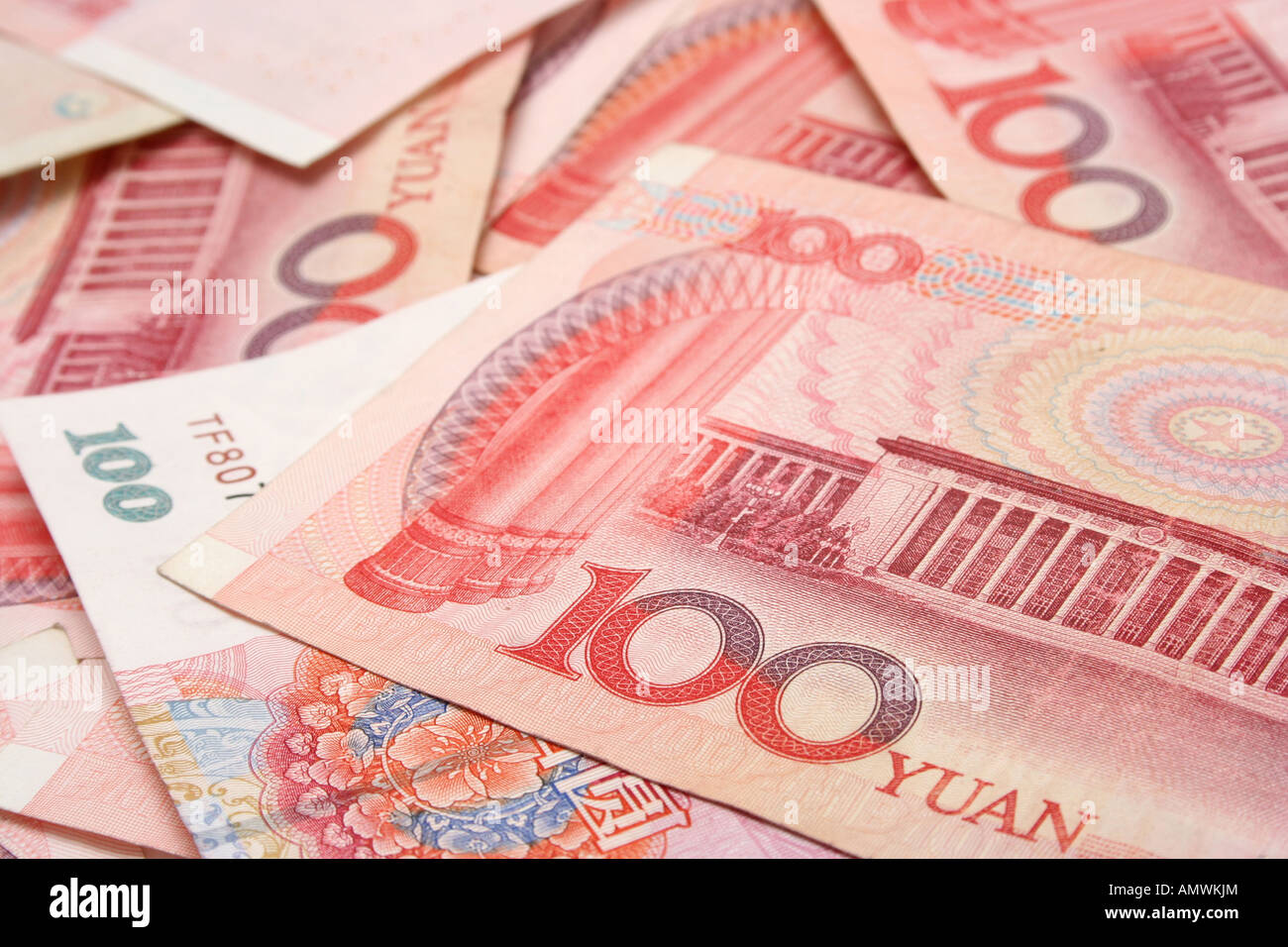 a lot of renminbi 100 yuan bill Stock Photo - Alamy