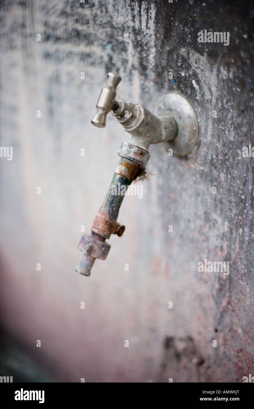 Old tap outside artist s studio Stock Photo - Alamy