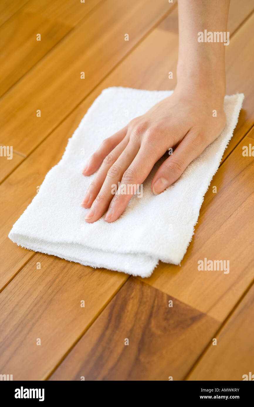 Hand cleaning a floor Stock Photo - Alamy